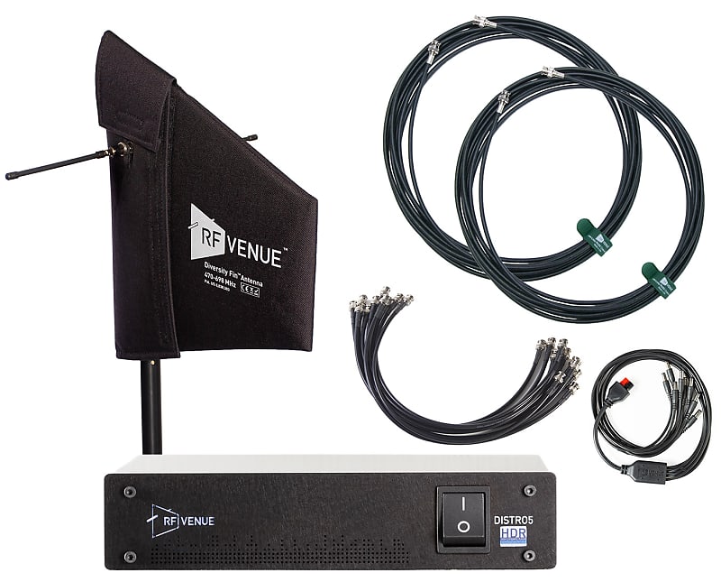 RF Venue DFIND5 5-Channel Wireless Mic Pack, Diversity Fin | Reverb