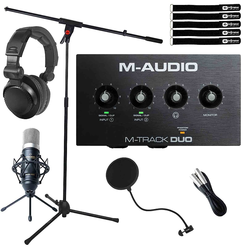 M-Audio M-TRACK DUO USB Audio Recording Interface w Condenser | Reverb