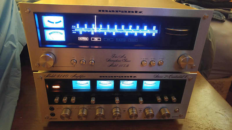 Marantz 4140/115b. Quad Amp/tuner Early -mis 70s Silver/wood | Reverb