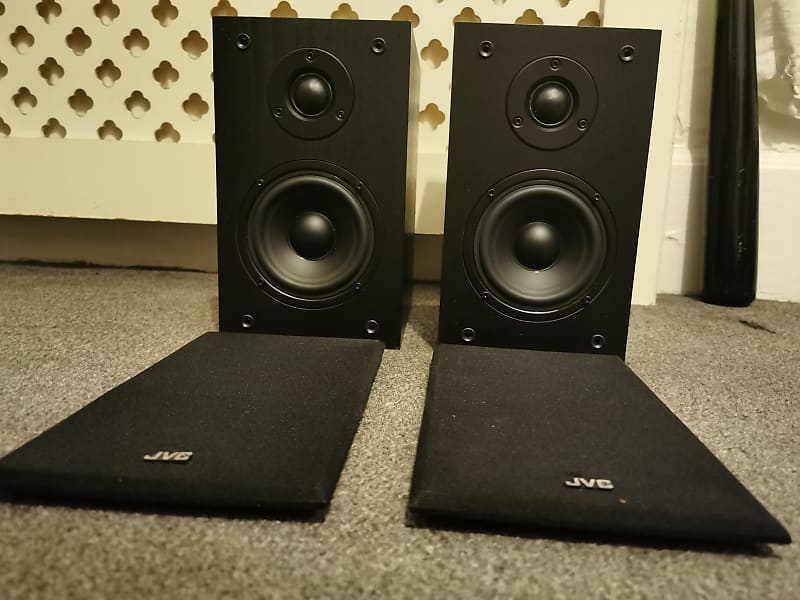 Speakers Bookshelf JVC UX-D100 Black Wood | Reverb