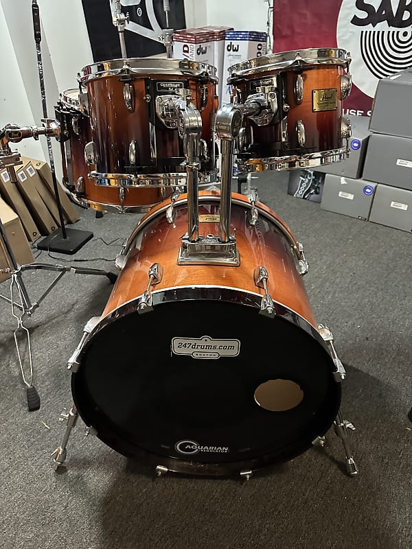 Pearl Session custom maple - Sunburst Fade 4 pc drum set | Reverb