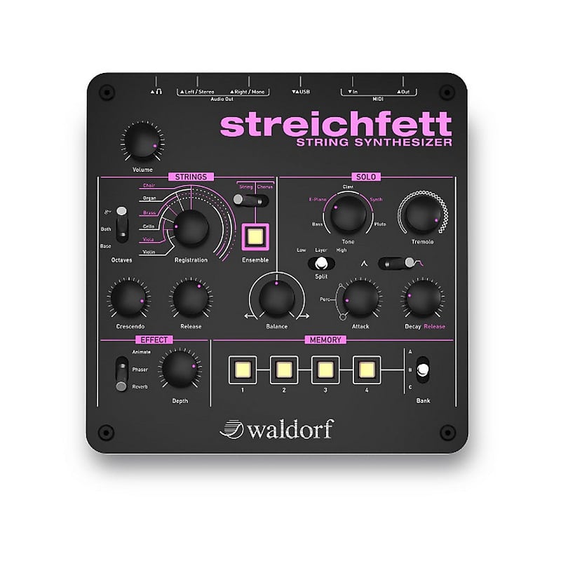 Waldorf Streichfett | 128 Voice Fully Polyphonic String | Reverb