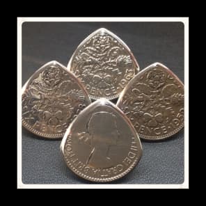 Two Pack. Brian May Inspired Queen Elizabeth II Sixpence | Reverb UK