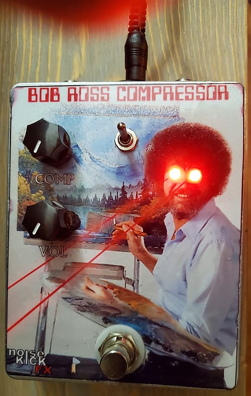 BOB ROSS Happy Little Trees Compression + Buffer Guitar Pedal | Reverb