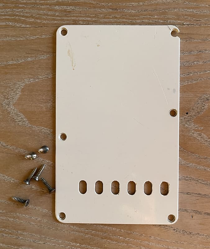 Fender Stratocaster backplate 1956-58 - White | Reverb