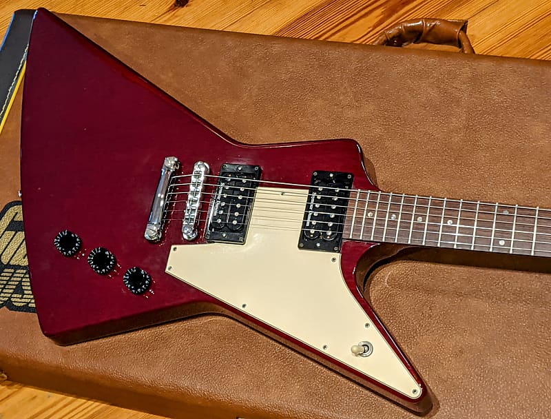 Gibson 1989 Explorer '76 Reissue Dark Cherry Red VINTAGE | Reverb