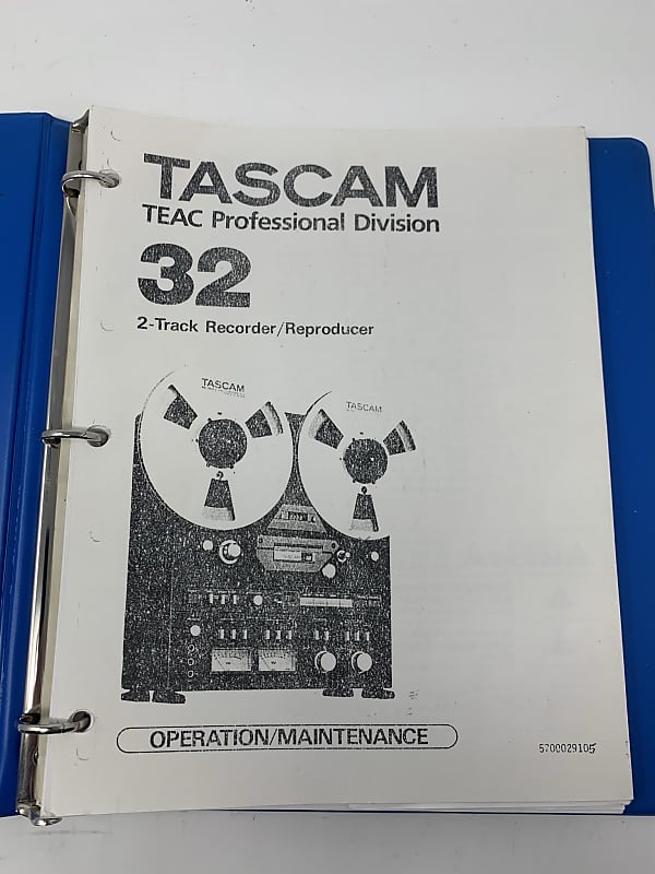 TASCAM 32 Operation and Maintenance Manual w/ Schematics | Reverb