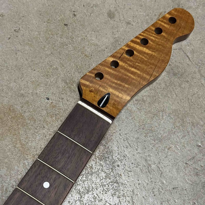 Roasted Maple Tele Neck fits fender Telecaster body 22 frets | Reverb