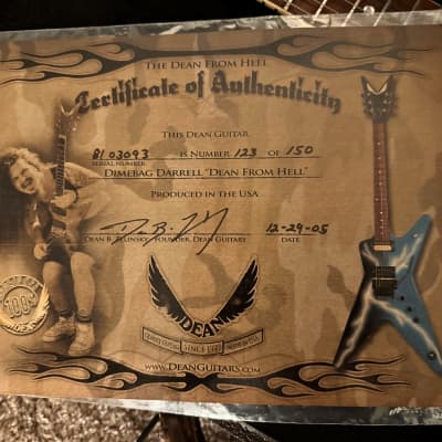 2005 Dean Dimebag Darrell Dean From Hell Lightning Bolt | Reverb UK