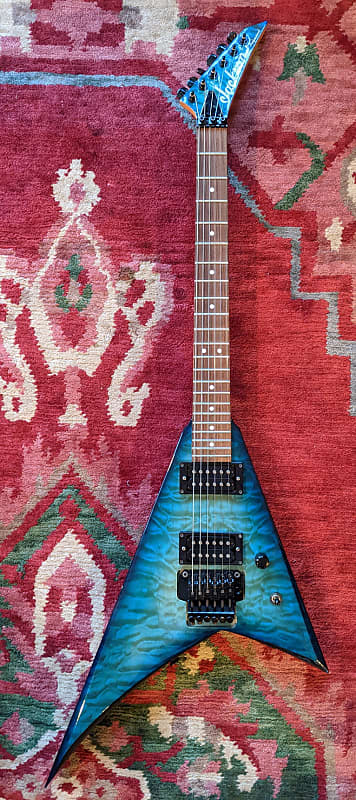Jackson Rhoads Professional RR4 1997 Transparent Blue - See | Reverb