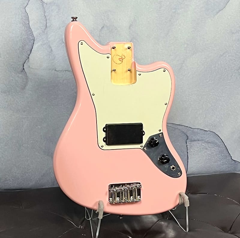 Squier Loaded FSR Affinity Jaguar Bass Body Shell Pink | Reverb