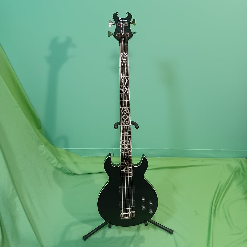 Schecter devil tribal 2000's - black | Reverb