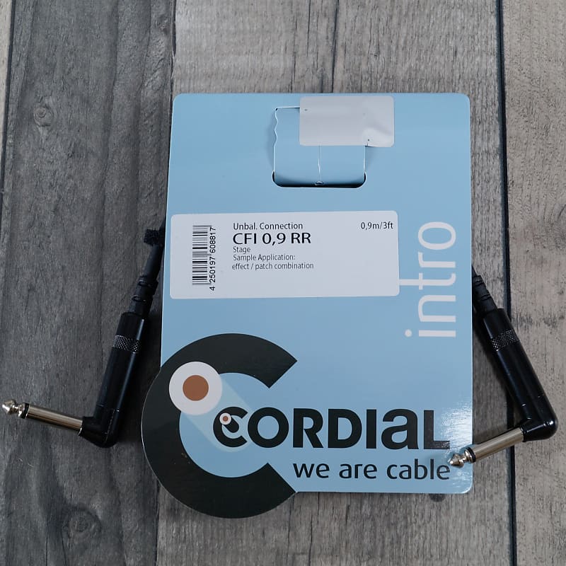 Cordial 'Intro Series' 3ft Instrument/Effects Patch Cable | Reverb