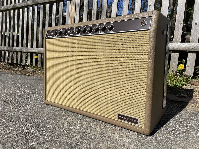 6G16 Brownface Vibroverb 2x10" Discordia Audio Handwired amp | Reverb