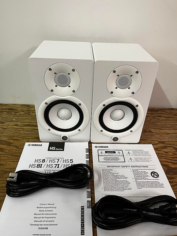 Yamaha HS5 5" Powered Studio Monitor (Pair) - White | Reverb