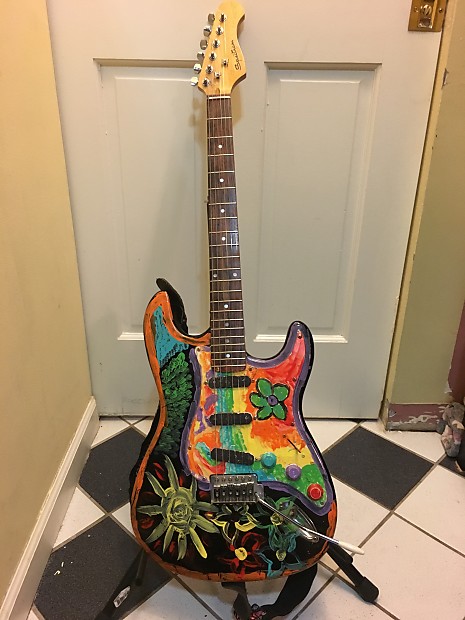 Spectrum Strat Style - Black body with original 1960's style | Reverb