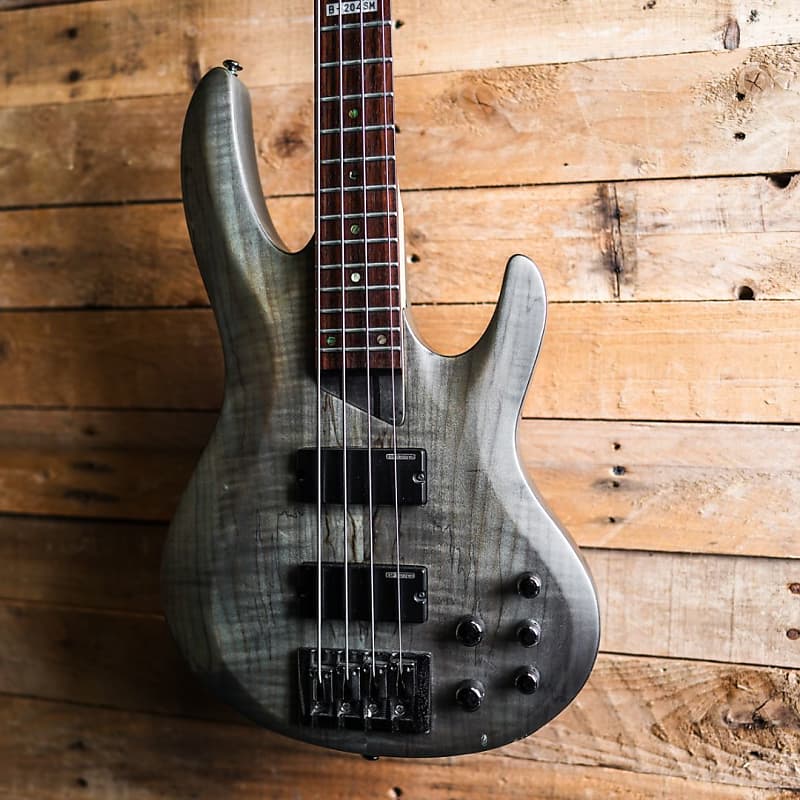 ESP LTD B-204 SM 4-String See Thru Black Satin | Reverb