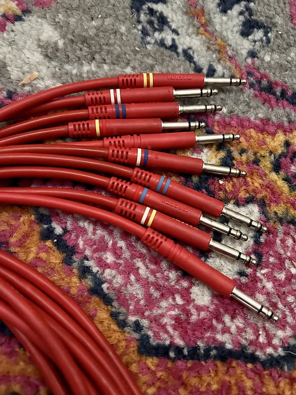 10 Mogami Bantam TT patch cable 24” red | Reverb