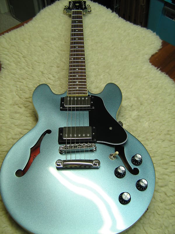 Epiphone 2021 ES339 Pelham Blue Semi Hollow Body w/PRS Padded | Reverb