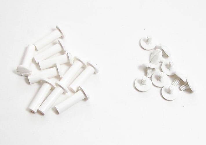 10 Pack Plastic Binding Posts - 3/4" Long Barrel - Off White | Reverb