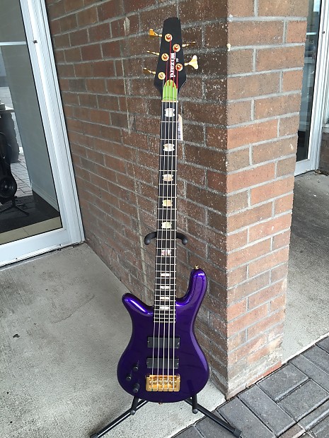 Wizard USA Neck Through Left-y 5 String 90's Purple Bass Not | Reverb