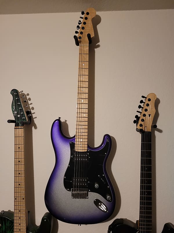Warmoth Hardtail strat - Silver Purple Sparkle | Reverb