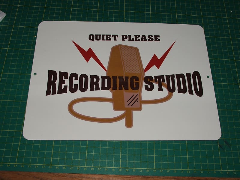 Quiet Please Recording Studio Aluminum metal Sign 9"x12" | Reverb