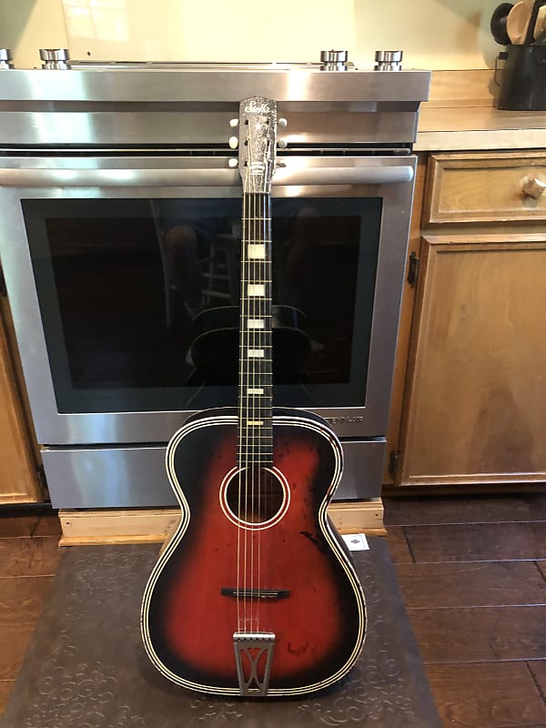 Stella Grand concert 1959 red and black sunburst | Reverb