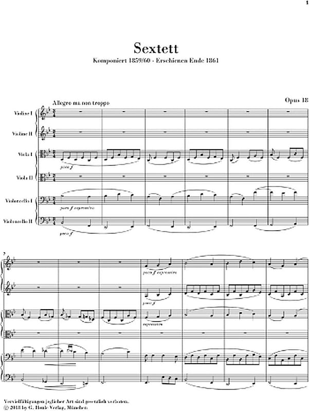 String Sextet No. 1 B-Flat Major, Op. 18 | Reverb