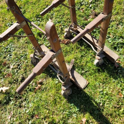 Roll-or-Kari Organ Dollies mid 70's - Wood | Reverb