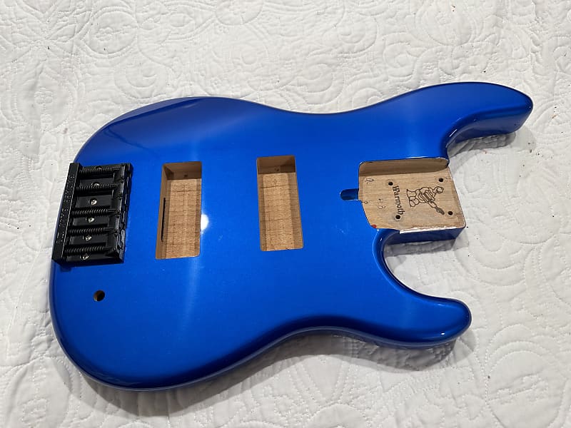 Warmoth Deluxe Precision Bass V - Candy Blue | Reverb
