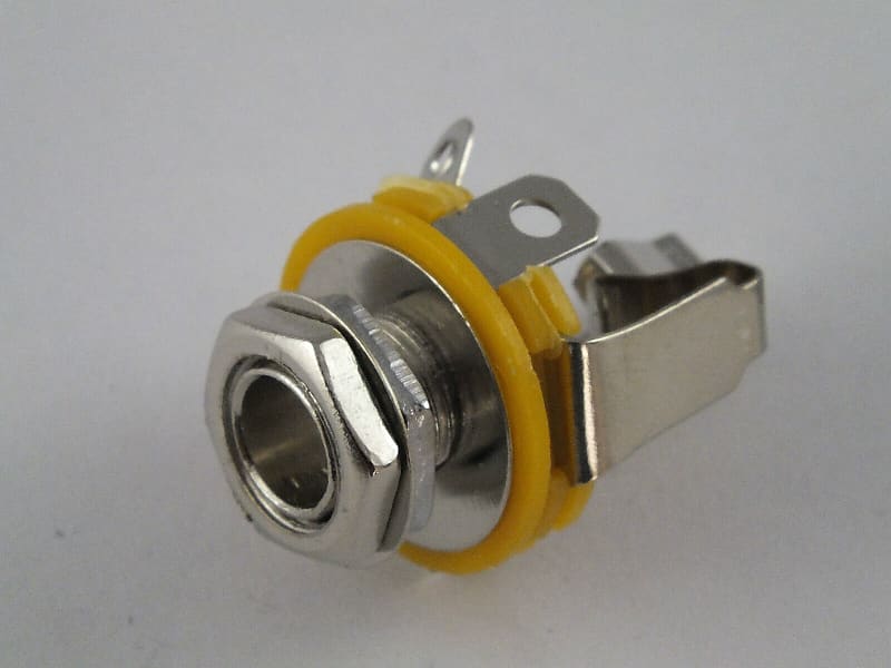 1/4" Stereo Jack Socket + Chrome Nuts & Washer for | Reverb UK