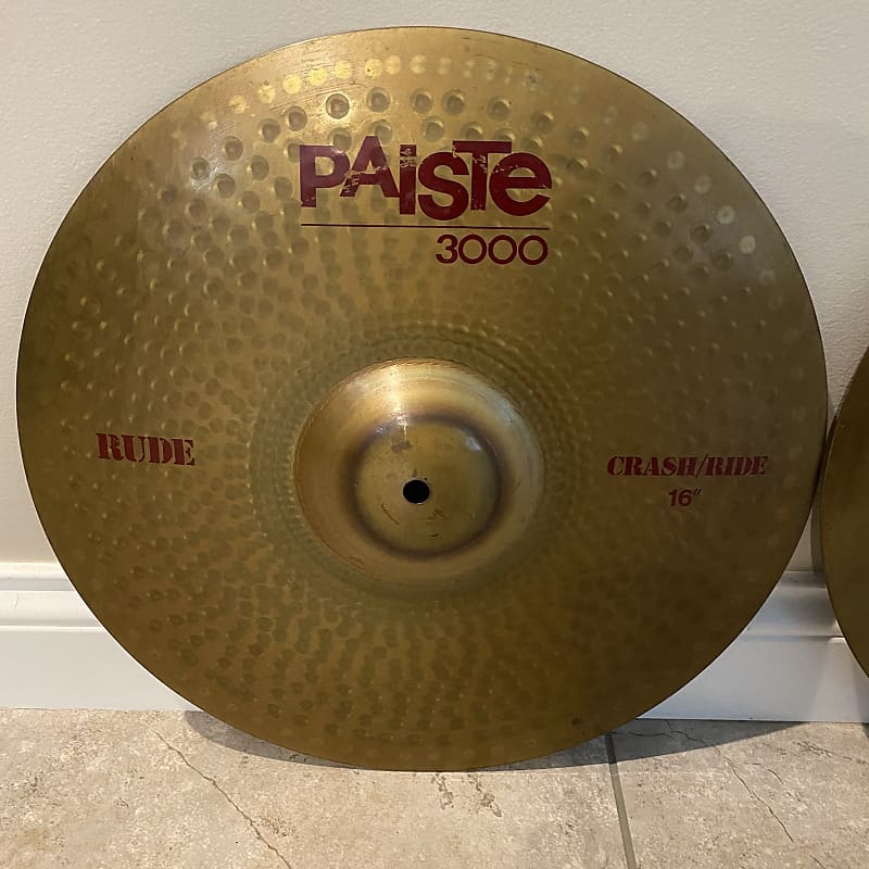 Paiste RUDE 3000 16" Crash/Ride 80s | Reverb