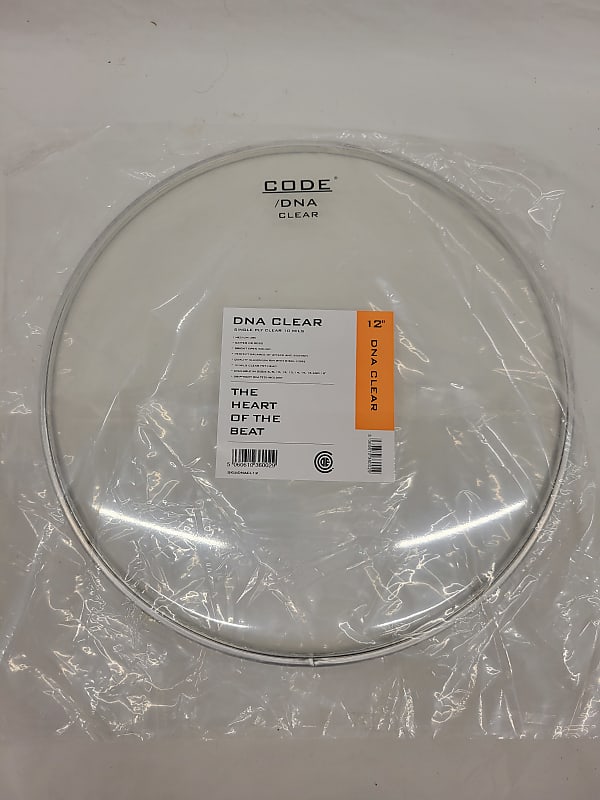 Code 12" DNA Clear Single Ply 10-Mil Drum Head | Reverb