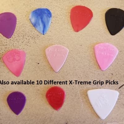 Jazz Guitar Picks-Bag of 10 X-treme Grip Picks- Red-(Extra | Reverb