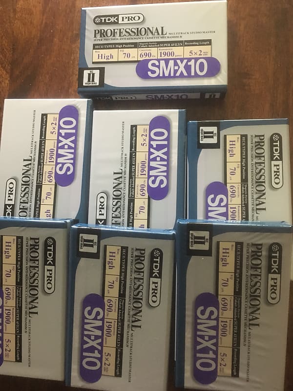 7 sealed TDK SM-X10 pro studio master cassette tape | Reverb