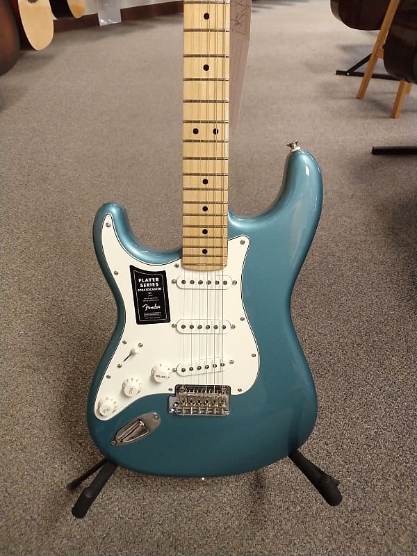Mint Demo Fender Player Stratocaster LH Left-handed Tidepool | Reverb