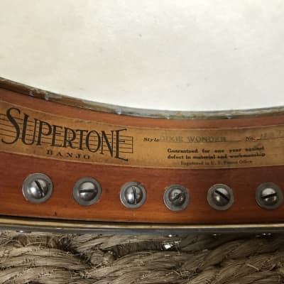 Supertone “Dixie Wonder” Flushfret 5 String Banjo for Sale! | Reverb