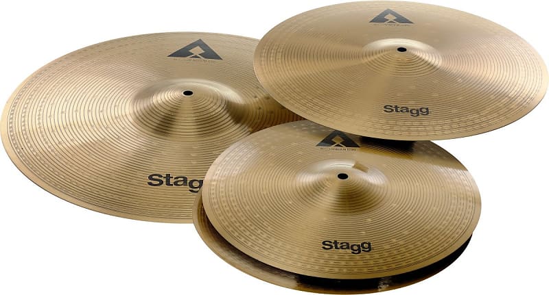Stagg Copper-Steel Alloy Innovation Cymbal Set w/ Crash, Ride | Reverb