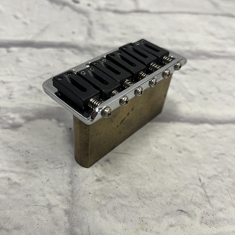Unknown Strat Bridge with Heavy Brass Block and Graphtech | Reverb
