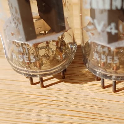 Super rare 1965 NOS MULLARD CV4004 BOX PLATE matched pair | Reverb