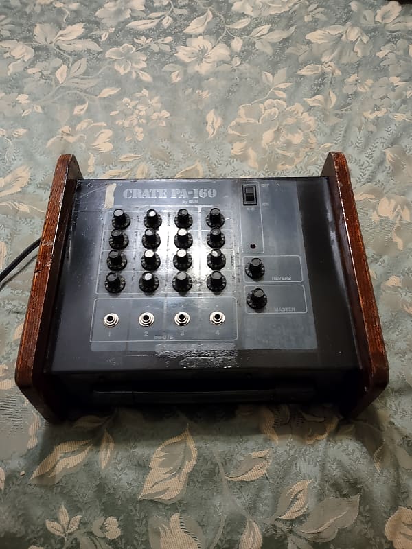 Crate PA-160 Powered Mixer 1980s Retro 1980's Black and wood | Reverb