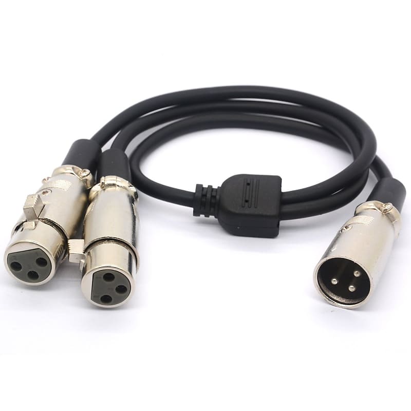 XLR Cable Y Splitter Adapter XLR Female to Dual XLR Male Y | Reverb