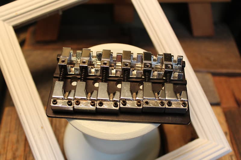 Wilkinson 6 String Bridge Black and Chrome | Reverb