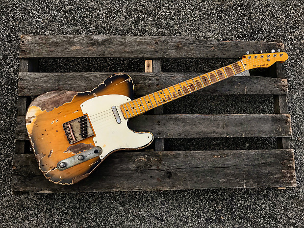 Nash T-57 Two Tone Burst Telecaster Electric Guitar - Extra | Reverb