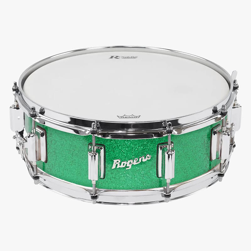 Rogers SuperTen Wood Shell Snare Drum 14x5 Green Sparkle | Reverb