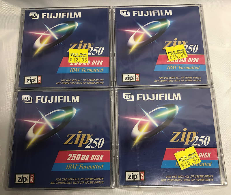 Fuji Film 250MB Zip Disk IBM Formatted (Set of 4) | Reverb