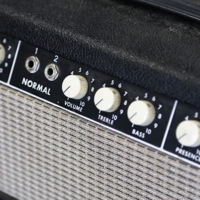 1963 Fender Bassman Vintage Blackface White Knob Piggyback | Reverb