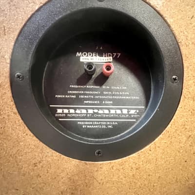 Vintage Marantz HD77 250W 4-Way 8 Ohm Floor Speakers; Tested | Reverb