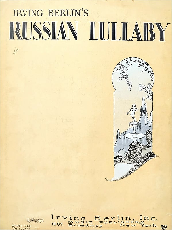 USED/VINTAGE Sheet Music - Irving Berlin's Russian Lullaby - | Reverb